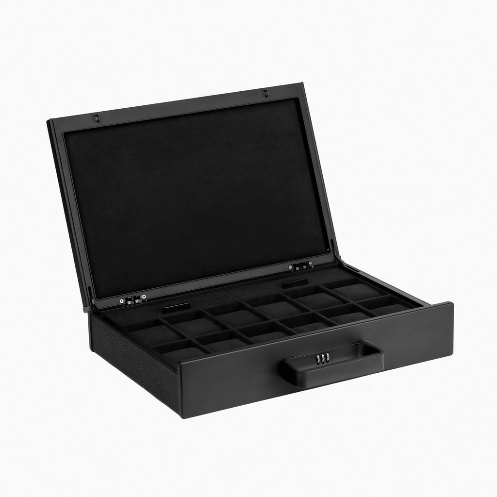 Noir Mackenzie Watch Case – 12 Watches – IFL Watches